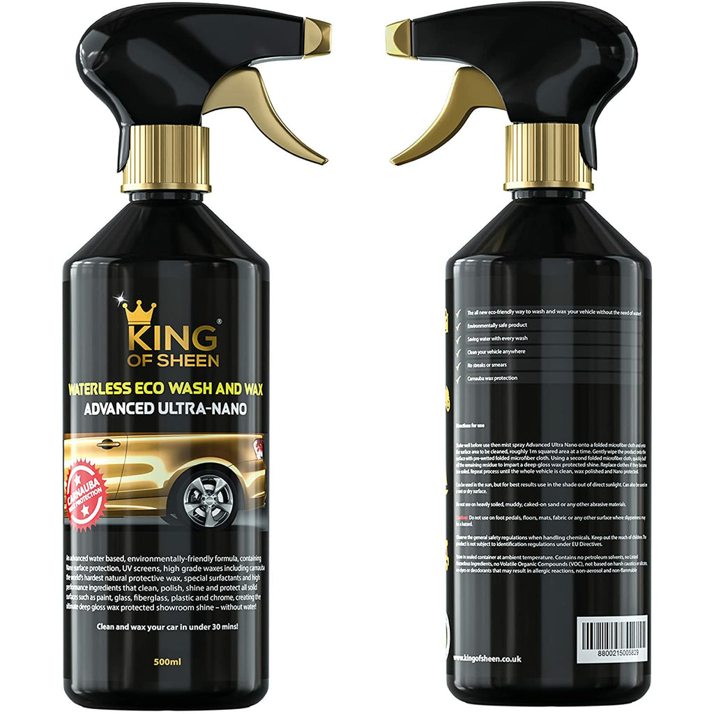 King of Sheen Advanced Ultra Nano Waterless Car Wash and Wax Spray wit